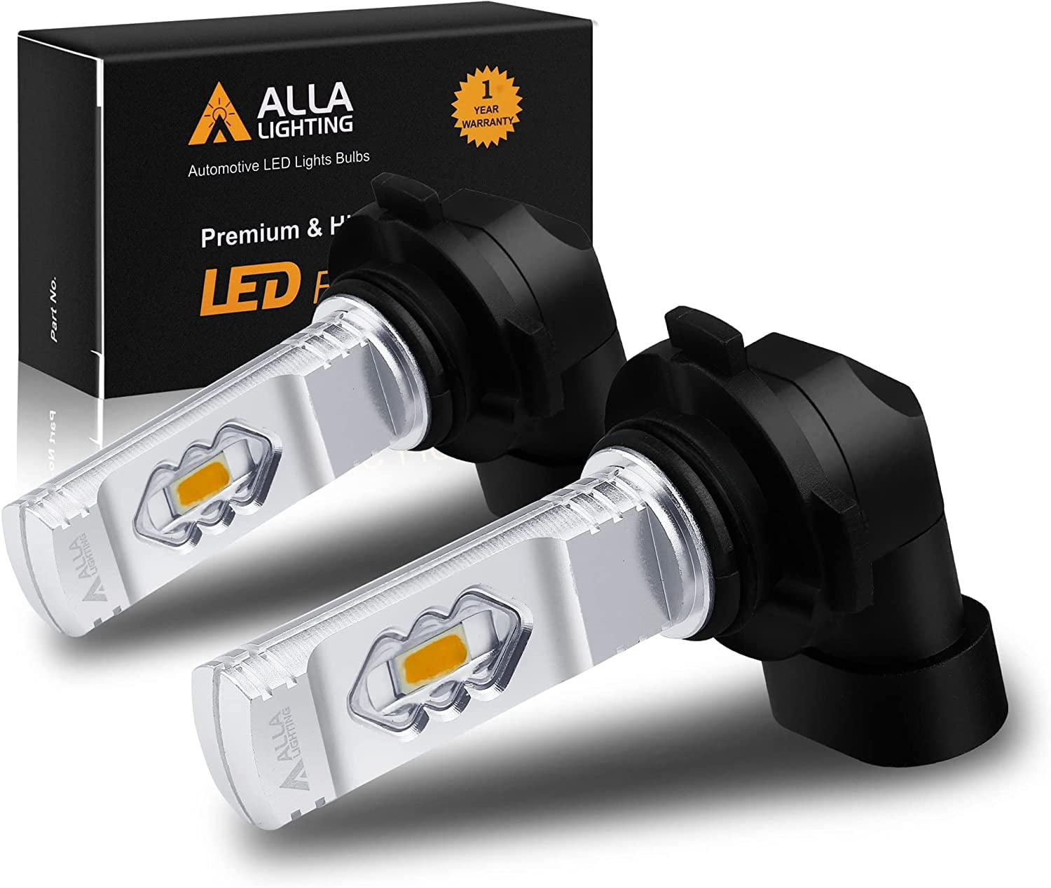 Alla Lighting 3800lm 9006 Red LED Fog Lights Bulbs ETI 56-SMD Xtreme ...