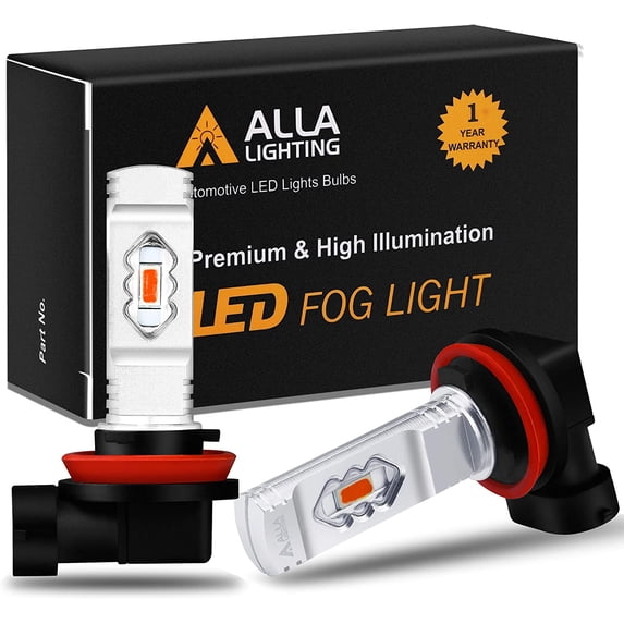Alla Lighting 3800lm H8 H11 LED Fog Lights Bulbs, Red ETI 56-SMD Xtreme ...