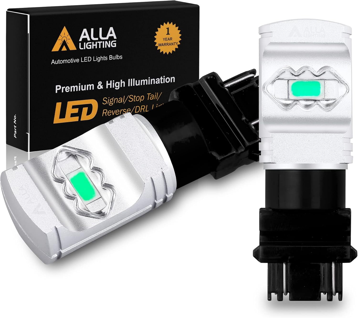 Alla Lighting 3800lm T25 3156 3157 Ice Blue LED Bulbs Xtreme Super ...