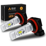 Alla Lighting 2pcs Super Bright 6500K White H11 H11LL LED Headlight ...