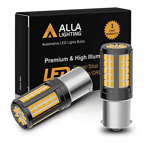 Alla Lighting 4014-84 SMD BA15S 7506 1156 LED Bulbs, Amber Yellow Turn ...