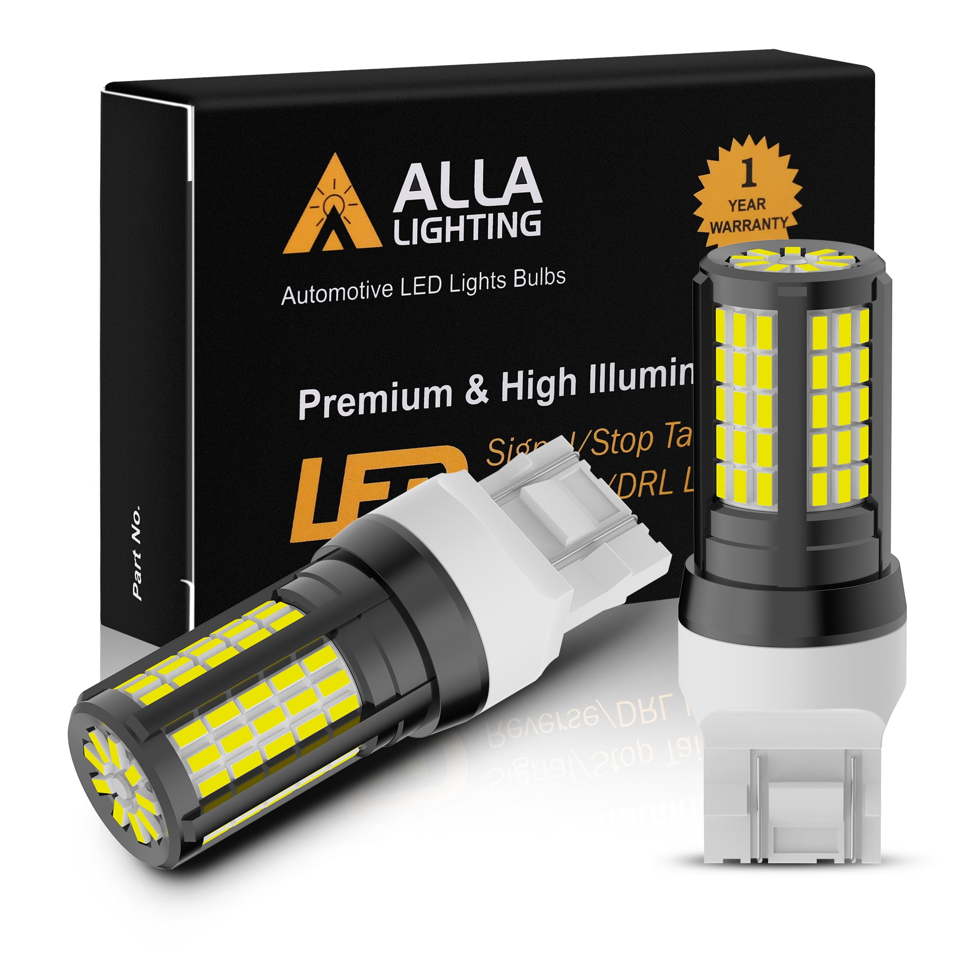 Alla Lighting 4014-84 SMD T20 7440 7444 7443 LED Bulbs, 6000K Xenon ...