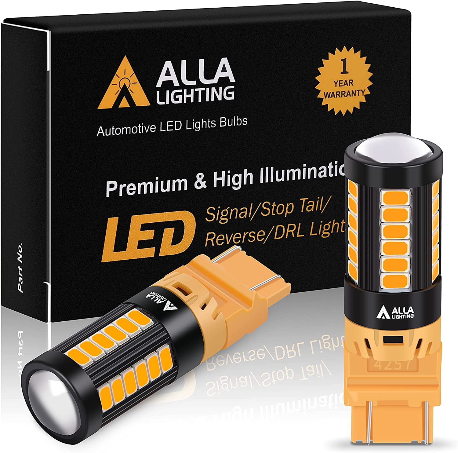 Alla Lighting 4257NA 4257 LED Bulbs Turn Signal Lights Replacement ...