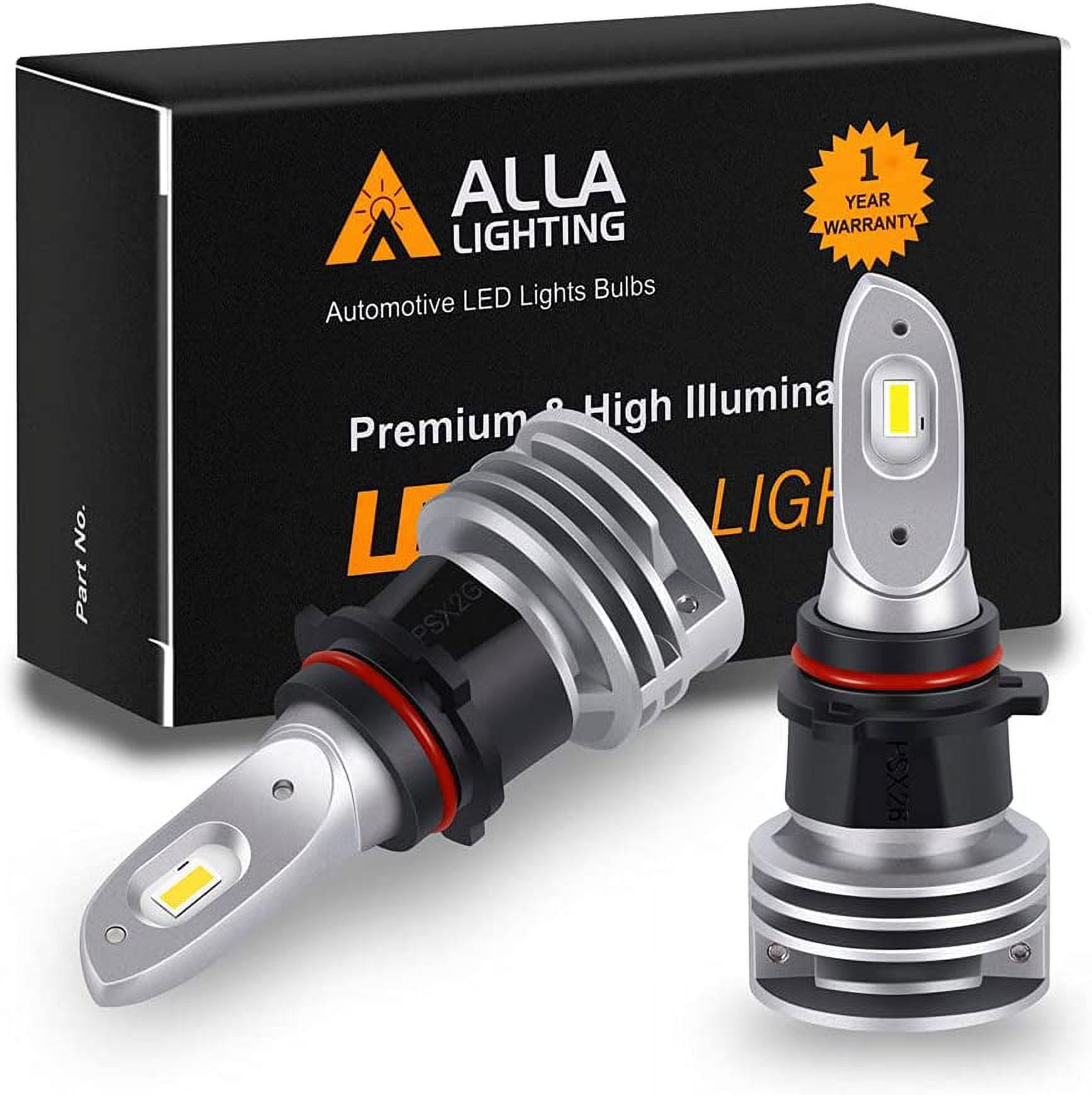 Alla Lighting 5200 Lumens 12278 PSX26W CANBus LED Bulbs, Fog Lights/DRL ...
