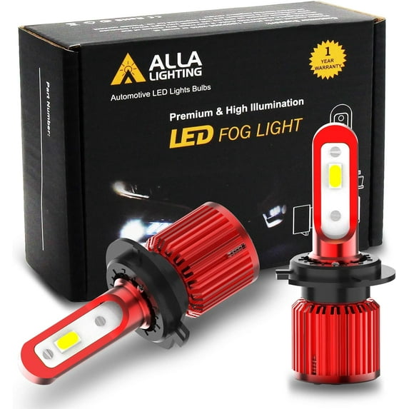 Alla Lighting 5200lm AL-R H7 LED Fog Light Bulbs Xtreme Super Bright H7 ...