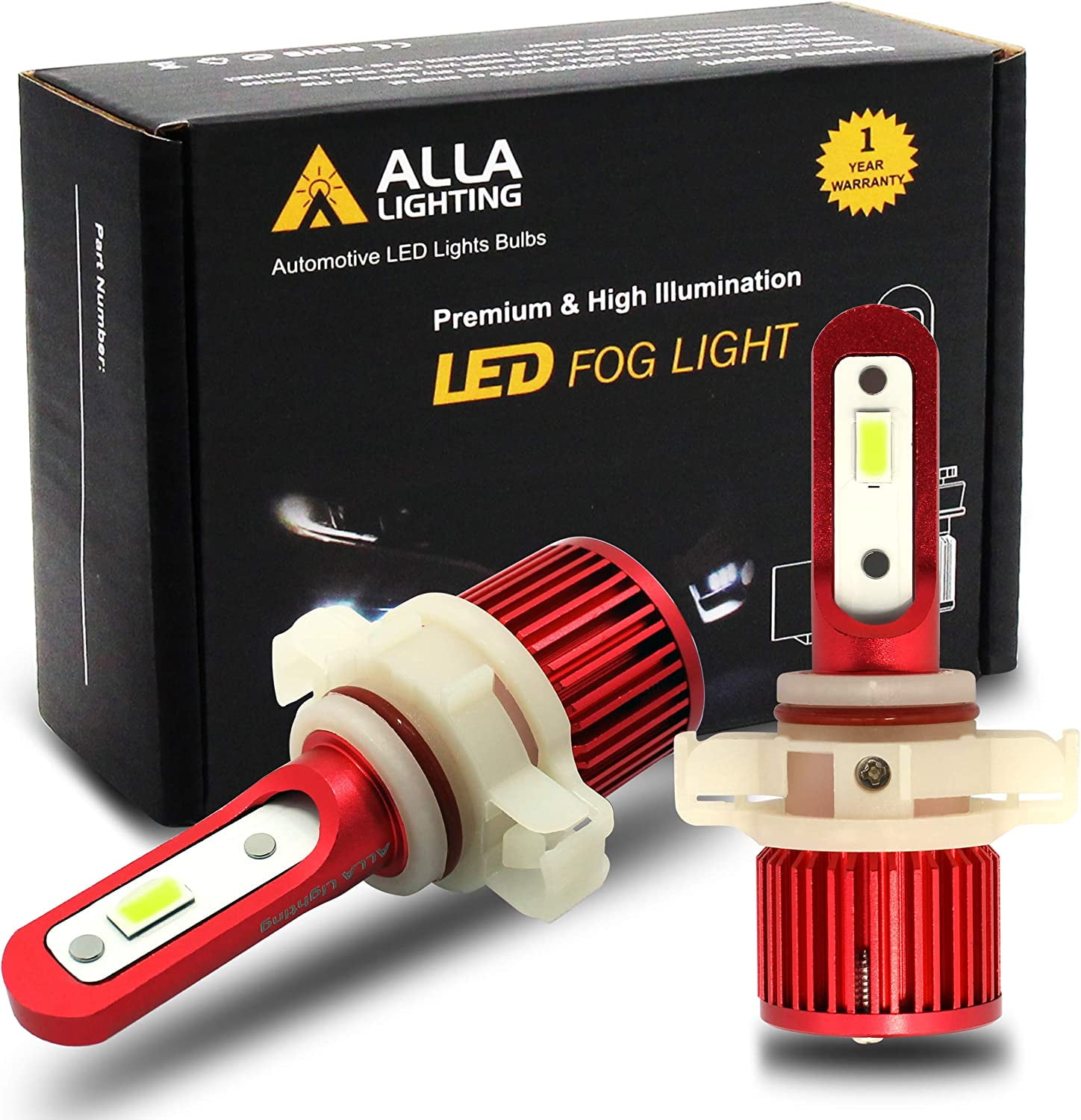 Alla Lighting 5200lm AL-R PS24W 5201 DRL PS24WFF 5202 LED Fog Lights ...