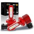 Alla Lighting 5200lm H8 H11 LED Fog Lights or DRL Bulbs, 6000K Xenon White Extreme Super Bright ...