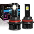 Alla Lighting 6V~18V 9000Lms HB1 9004 LED Headlights Bulbs High Beam ...