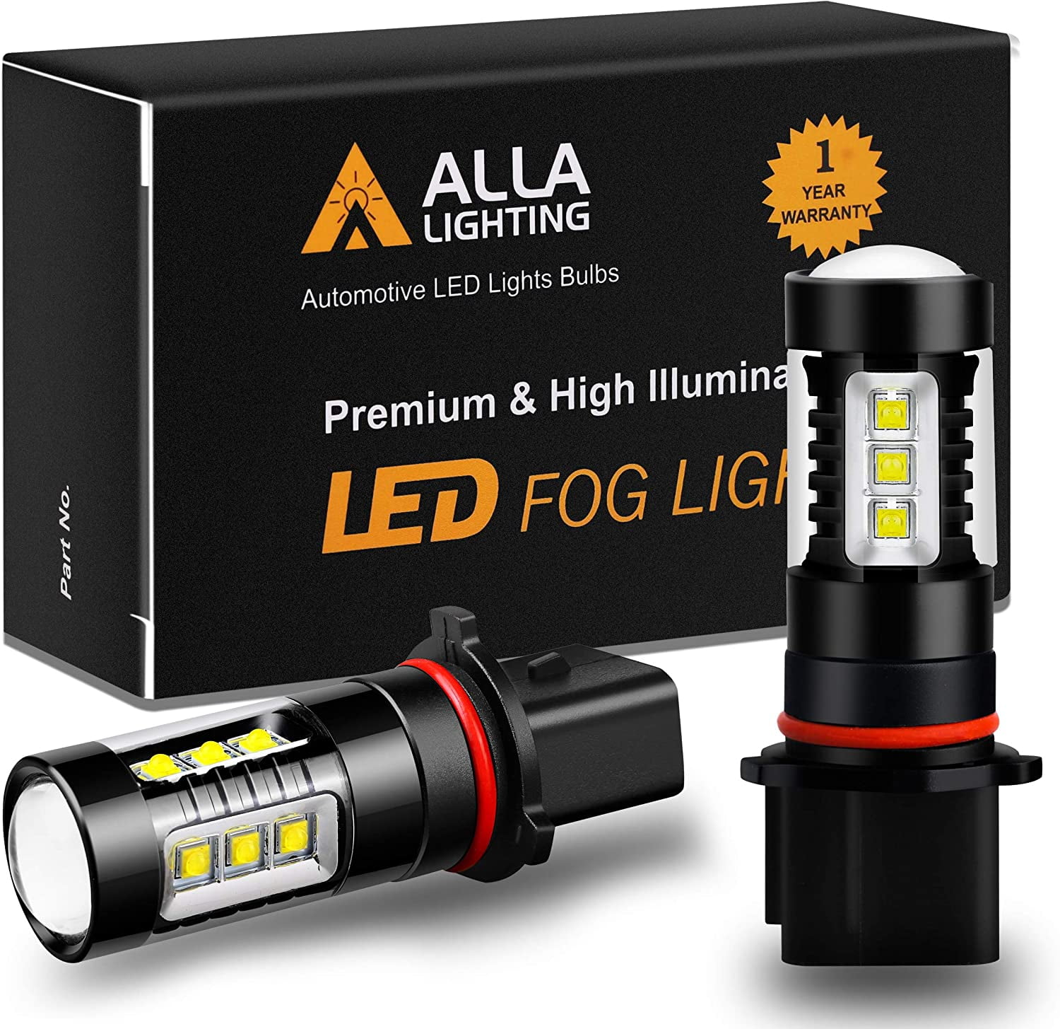 Alla Lighting 80W High Power P13W 12277 SH23W LED Fog Light Bulbs for 2010-2013 Chevrolet Camaro ...