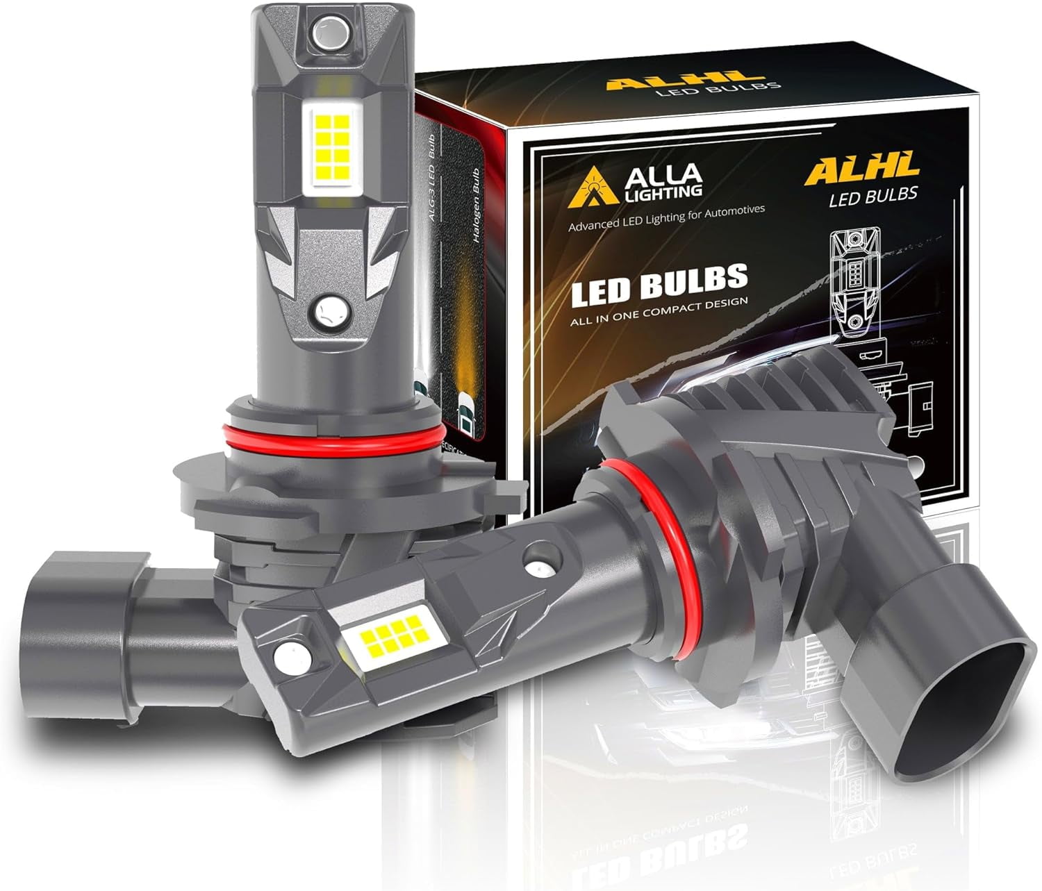 Alla Lighting 9005 HB3 LED Fog Lights Bulbs or DRL, 6500K Xenon White ...