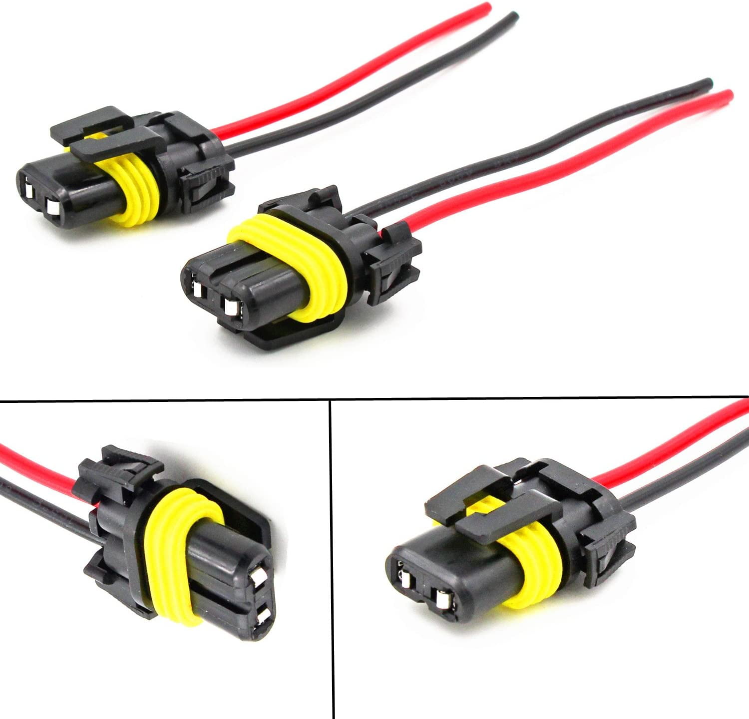 Alla Lighting 9006 HB4 Socket Female Adapter Wiring Harness Wire for ...