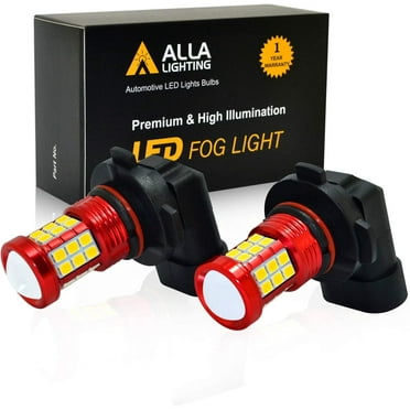 Alla Lighting 2800lm 5201 5202 LED Fog Light Bulbs or DRL Daytime ...