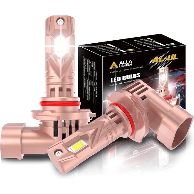 Alla Lighting 9012 HIR2 LED Headlights High Beam Low Beam Fog Lights ...