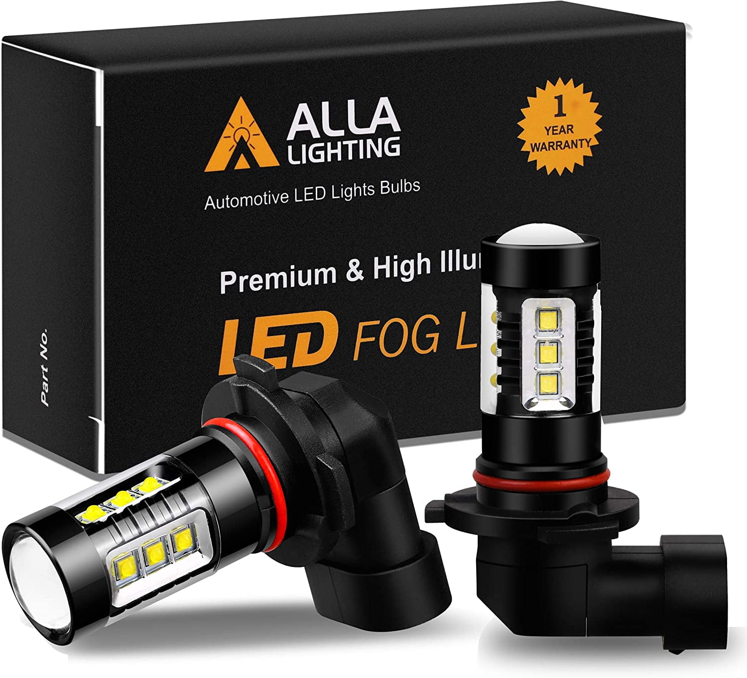Alla Lighting 9040 9045 LED Fog Lights Bulbs 80W High Power Osram LED ...