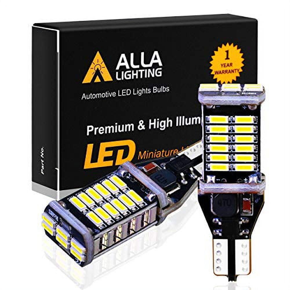 Alla Lighting 912 921 LED Reverse Lights Bulbs, 6000K Xenon White ...