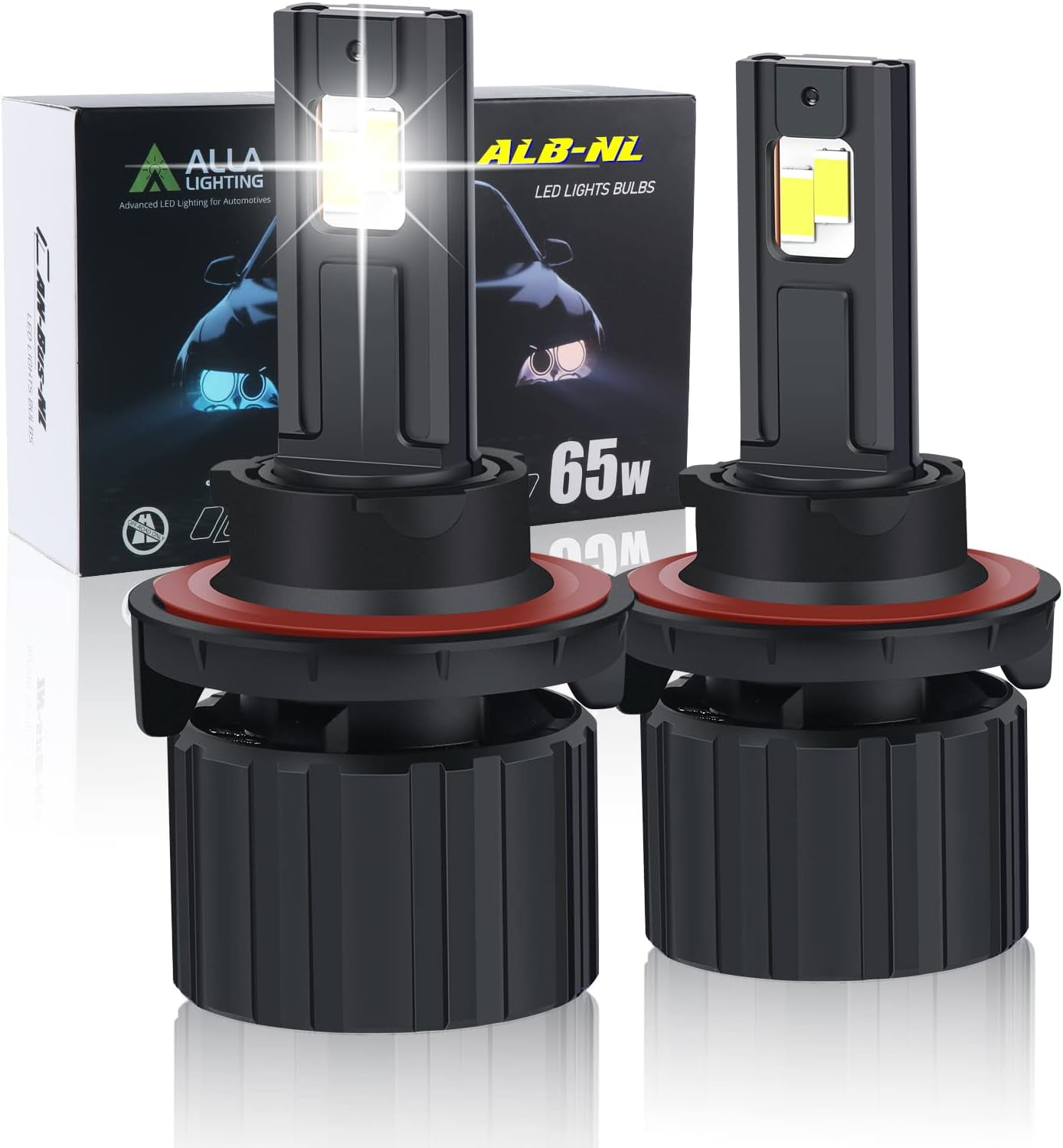Alla Lighting ALB-NL 16000Lms Brightest 9008 H13 Headlight Bulbs High ...