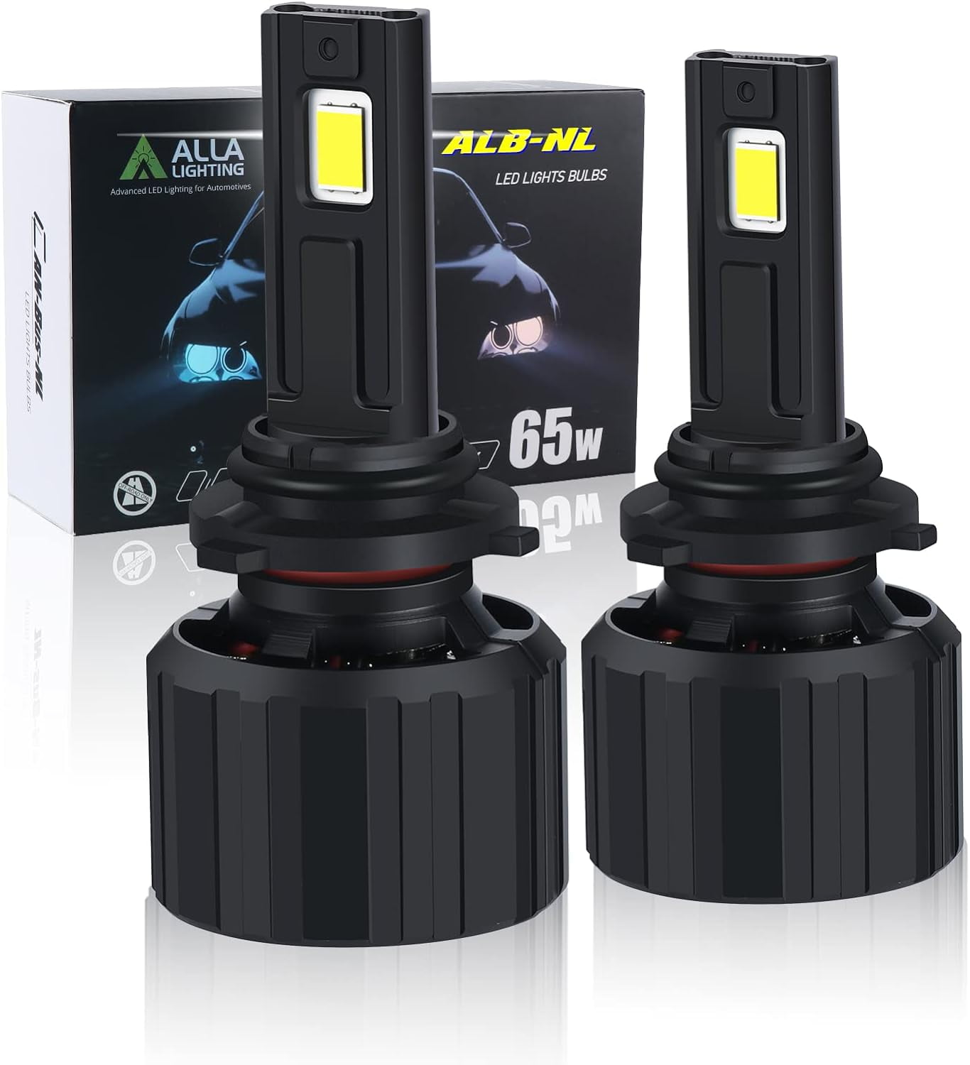 Alla Lighting ALB-NL 16000Lms Brightest HB4 9006 LED Headlight Bulbs ...