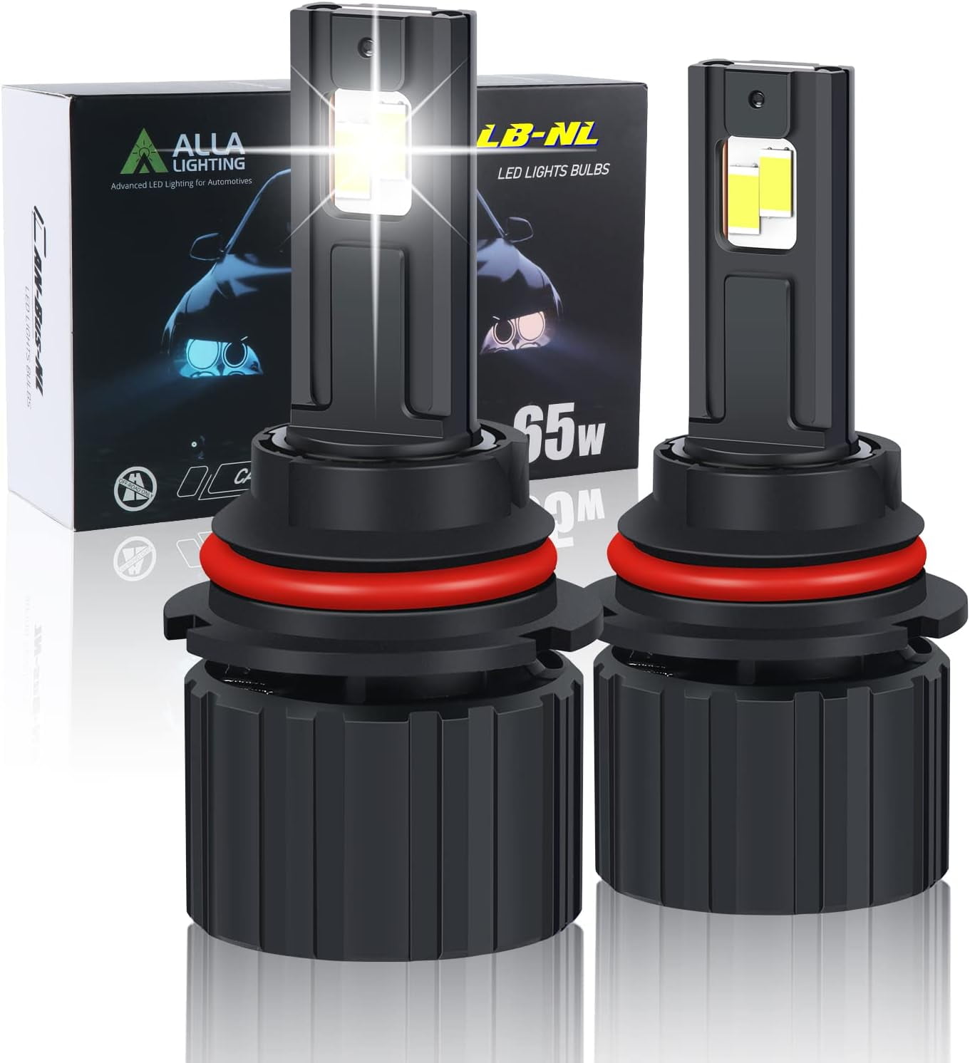 Alla Lighting ALB-NL 16000Lms BrightestHB5 9007 LED Headlight Bulbs ...