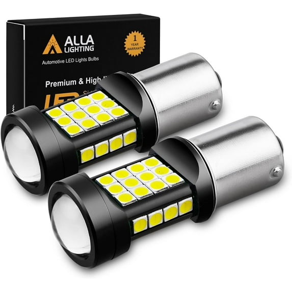 Alla Lighting BA15S 1156 LED Turn Signal Light Bulbs Super Bright P21W ...