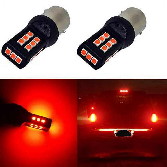 Alla Lighting BA15S 1156 Red LED Bulbs Super Bright BA15S 7506 1156 LED ...