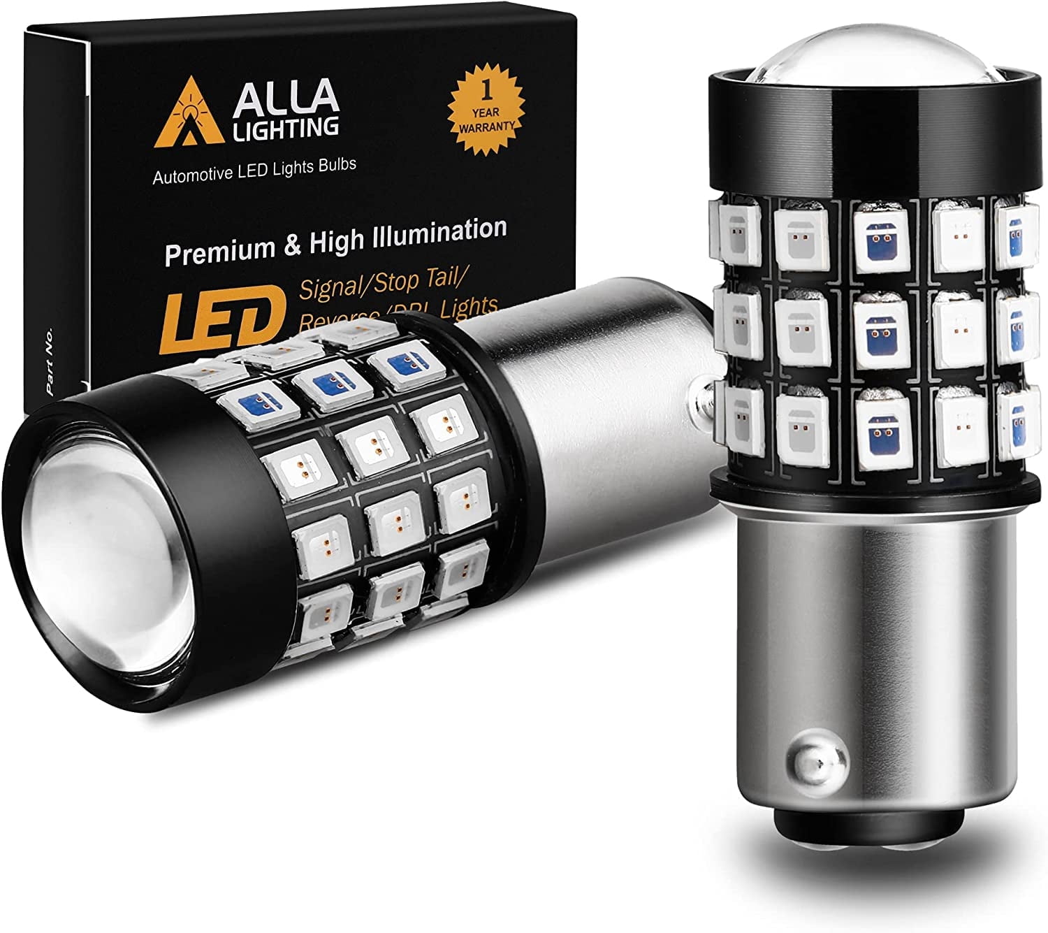 Alla Lighting BAY15D 1157 LED Strobe Brake Lights, Red Flashing Stop ...