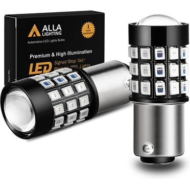 Alla Lighting 3800lm BA15S 1156 White LED Bulbs Bright P21W 7506 1156 ...