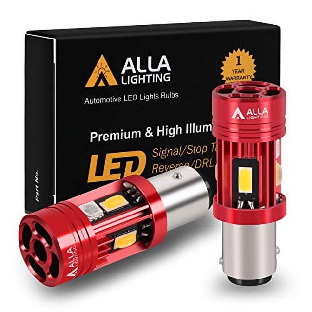 Alla Lighting BAY15D 7528 1157 LED Bulbs Amber Yellow Turn Signal ...