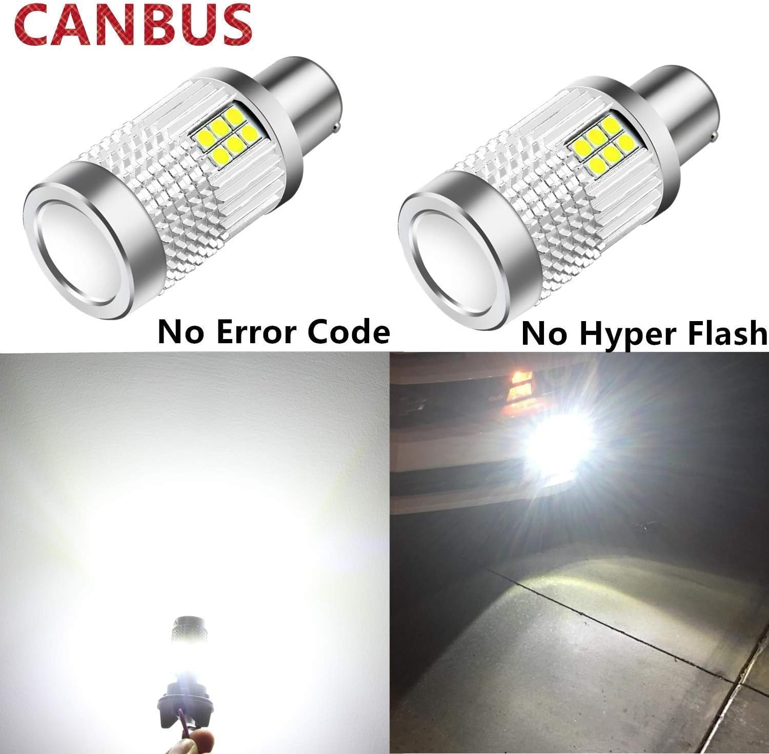 Alla Lighting Brightest CANBUS BAU15S 7507 LED Bulbs 3000Lm High Power ...