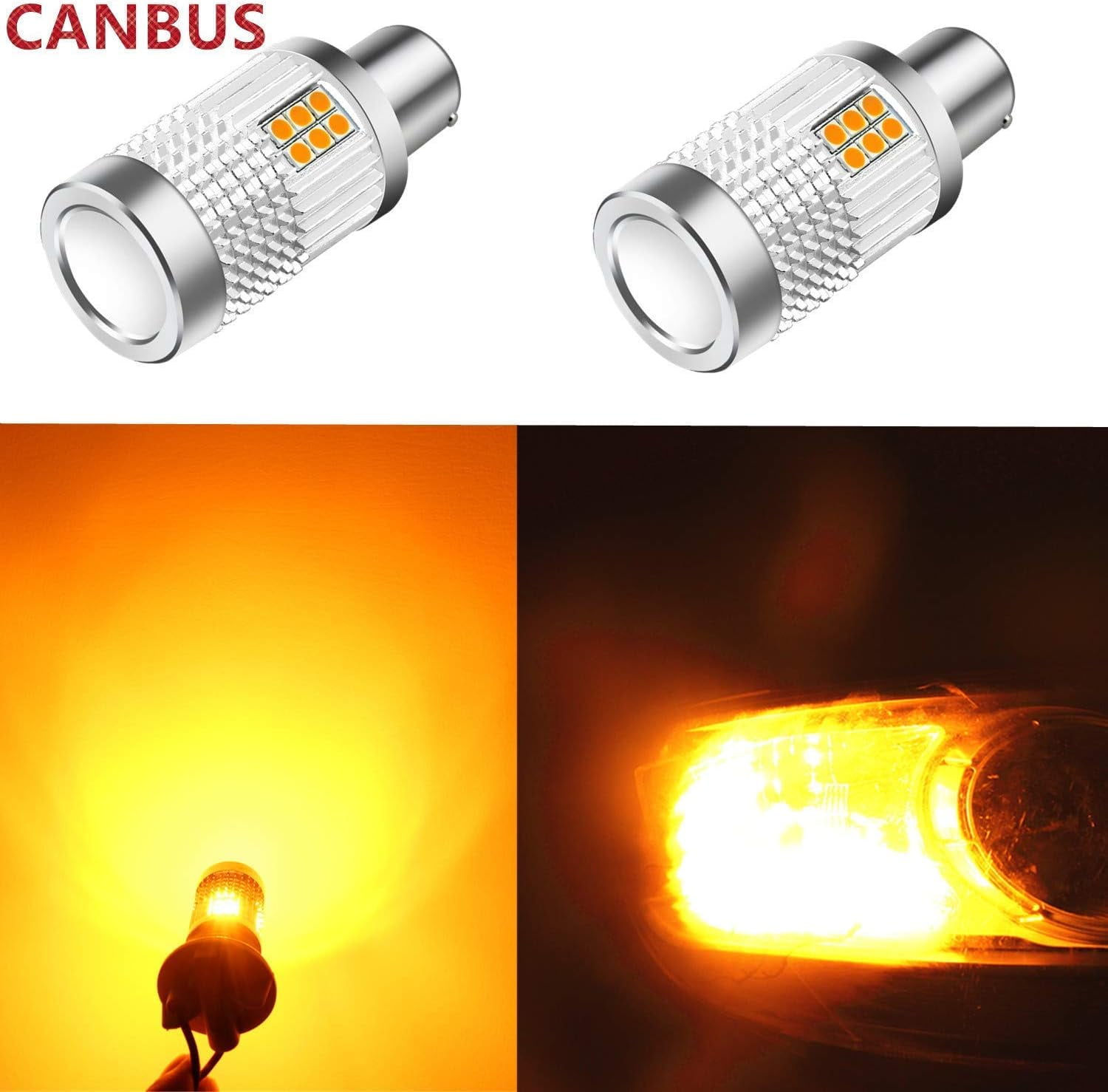 Alla Lighting Brightest CANBUS BAU15S 7507 LED Bulbs 3000Lm High Power ...