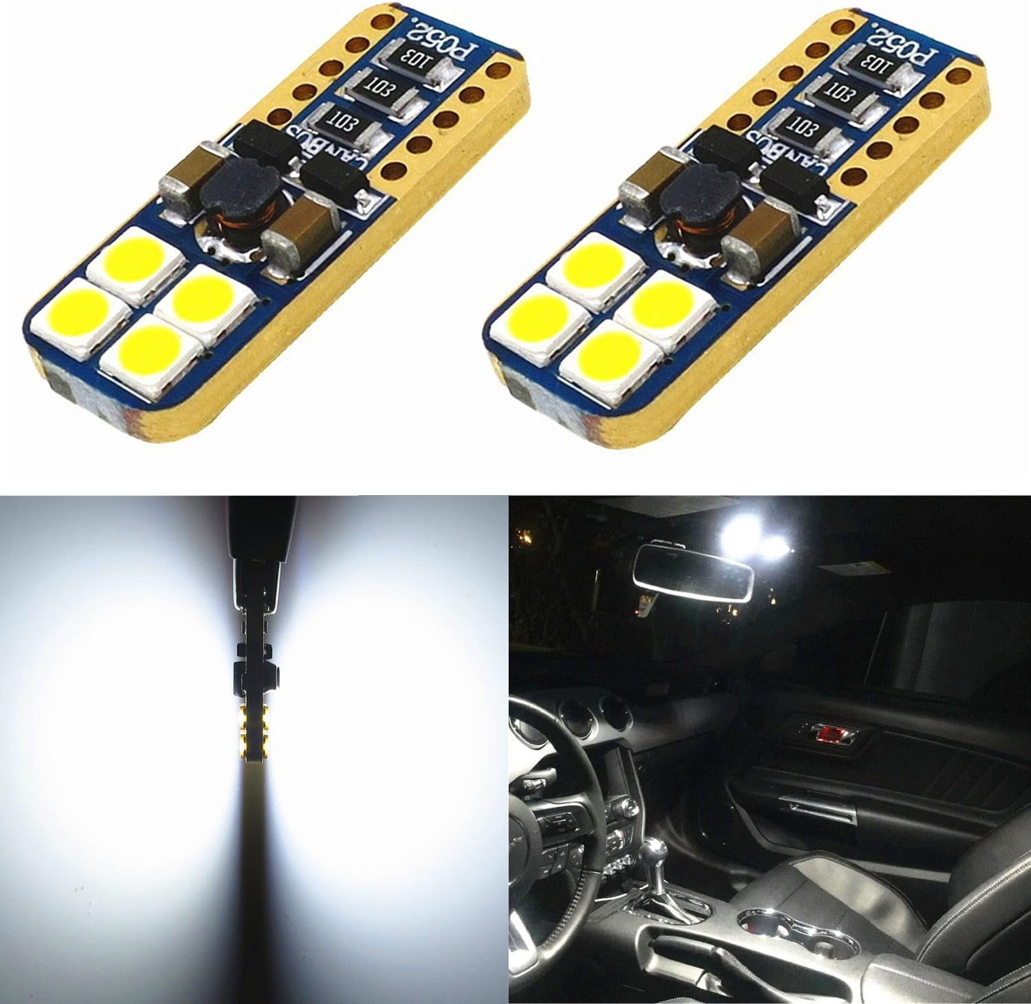 Alla Lighting CAN-BUS Error Free Super Bright T10 Wedge 194 168 2825 ...