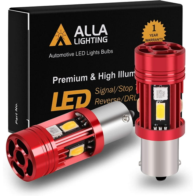 Alla Lighting CAN Bus BAU15S 7507 12496 LED Bulbs Amber Yellow Turn ...