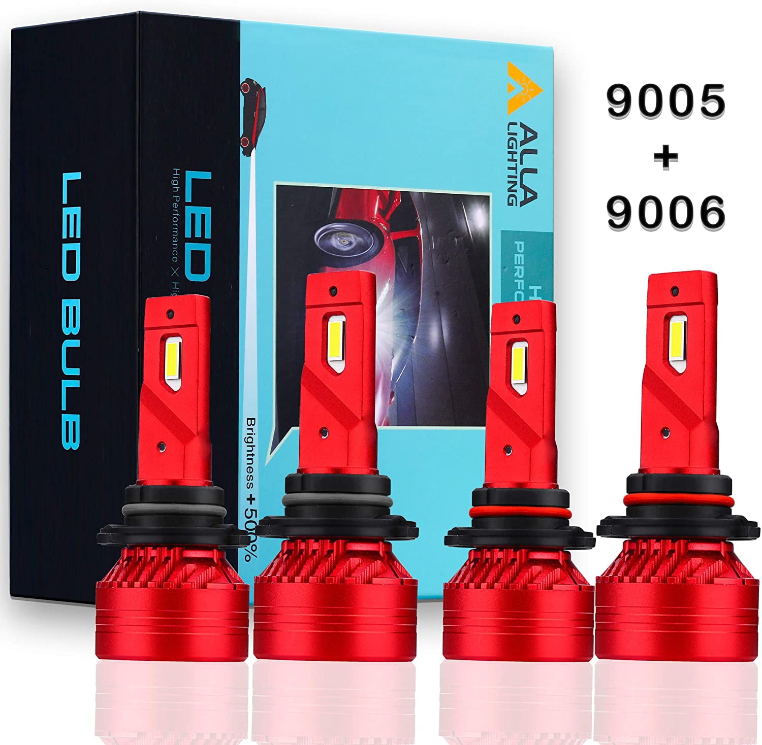 Alla Lighting 9005 9006 LED Headlights HB3 High HB4 Low Beam Conversion ...