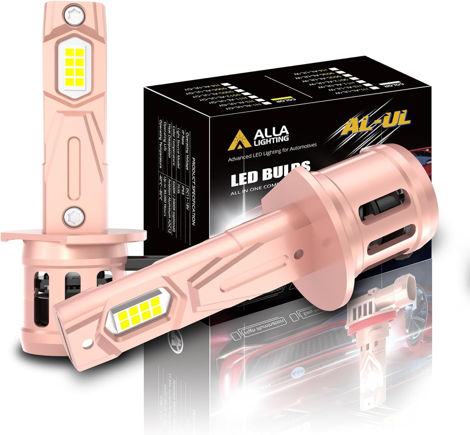 Alla Lighting H1 LED Headlight High Beam Low Beam Fog Lights Bulbs ...