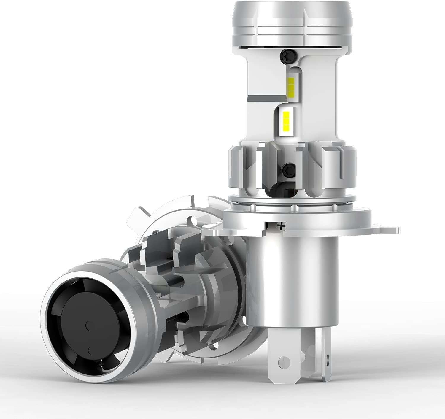 Alla Lighting HB2 9003 H4 LED Bulbs, 6000K, Dual Beam, Conversion Kits, For Vehicles (2pack ...