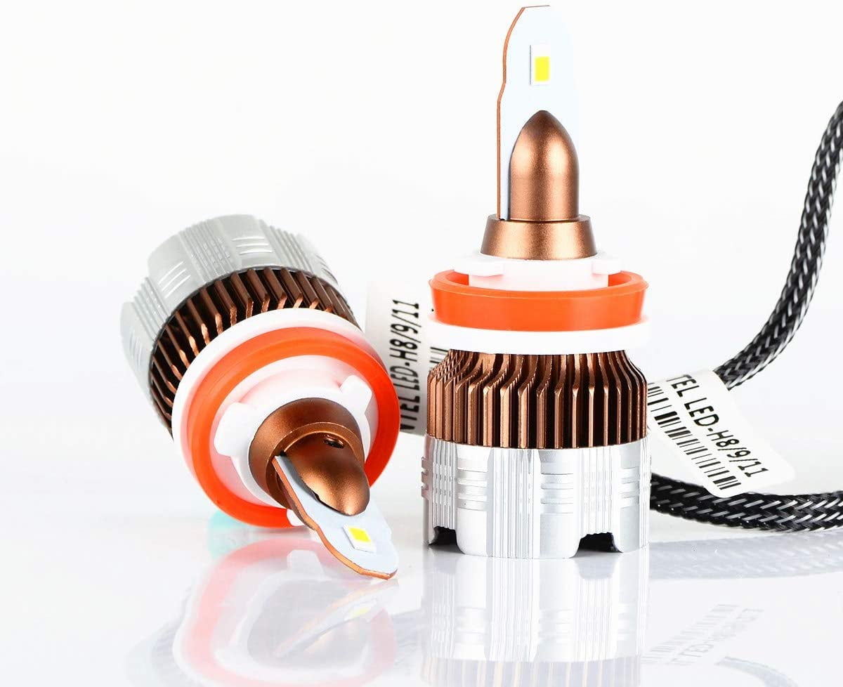 Alla Lighting INS H8 H9 H11 LED Bulbs 6000 Lumens Extremely Super ...