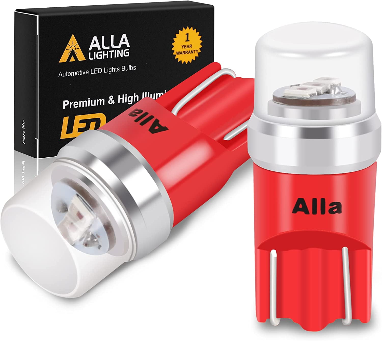 Alla Lighting Mini T10 168/194 LED Bulbs Advanced 12V License Plate ...
