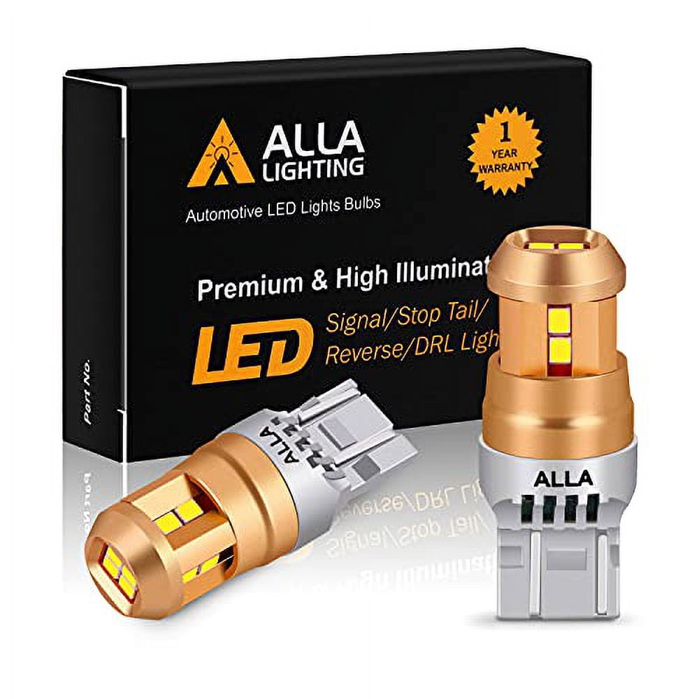 Alla Lighting Miniature Super Bright 12V T20 Wedge 7440/7443, 6000K ...