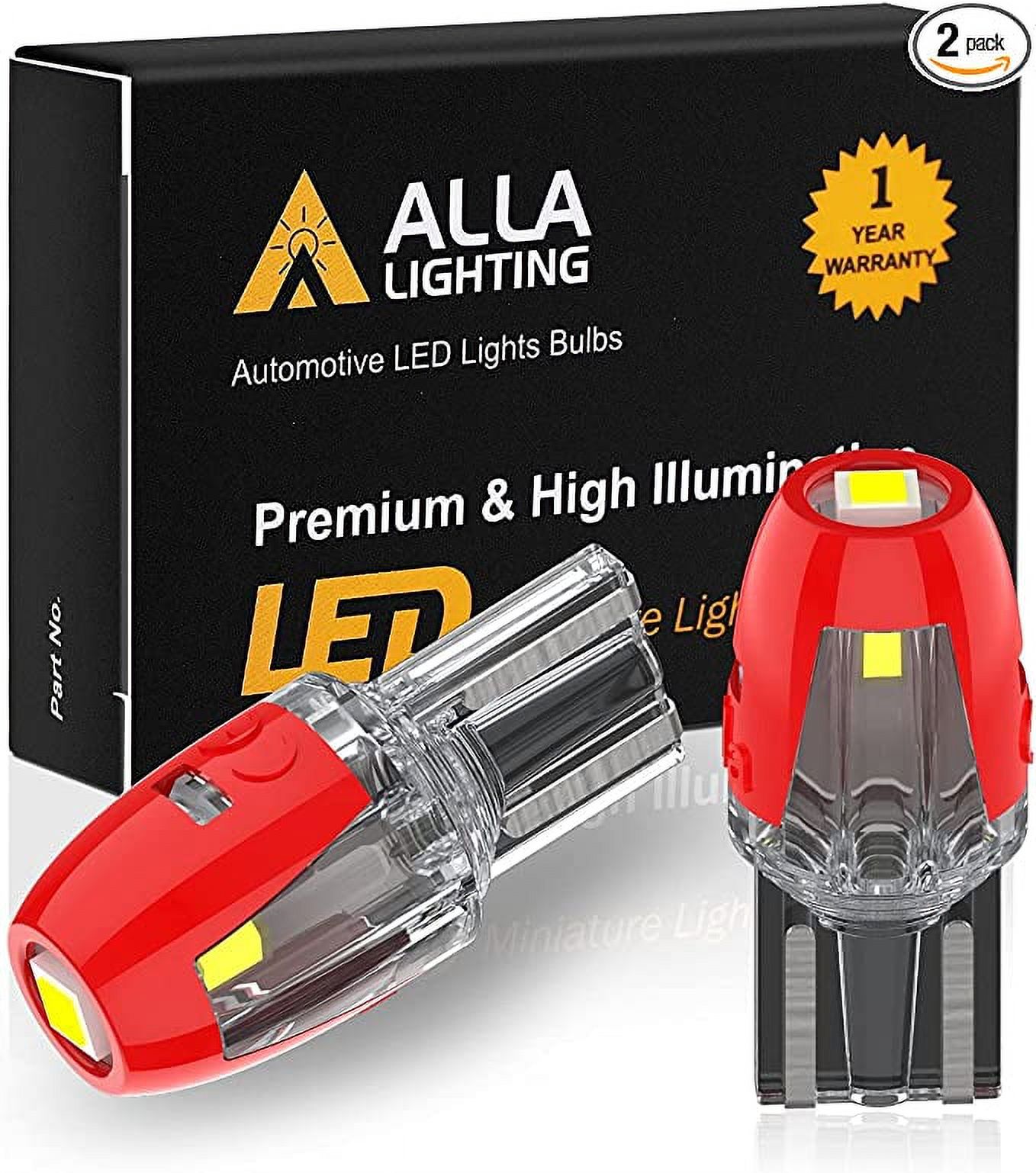 Alla Lighting Miniature T10 168 194 LED Bulbs, 12v License, Map Lights ...