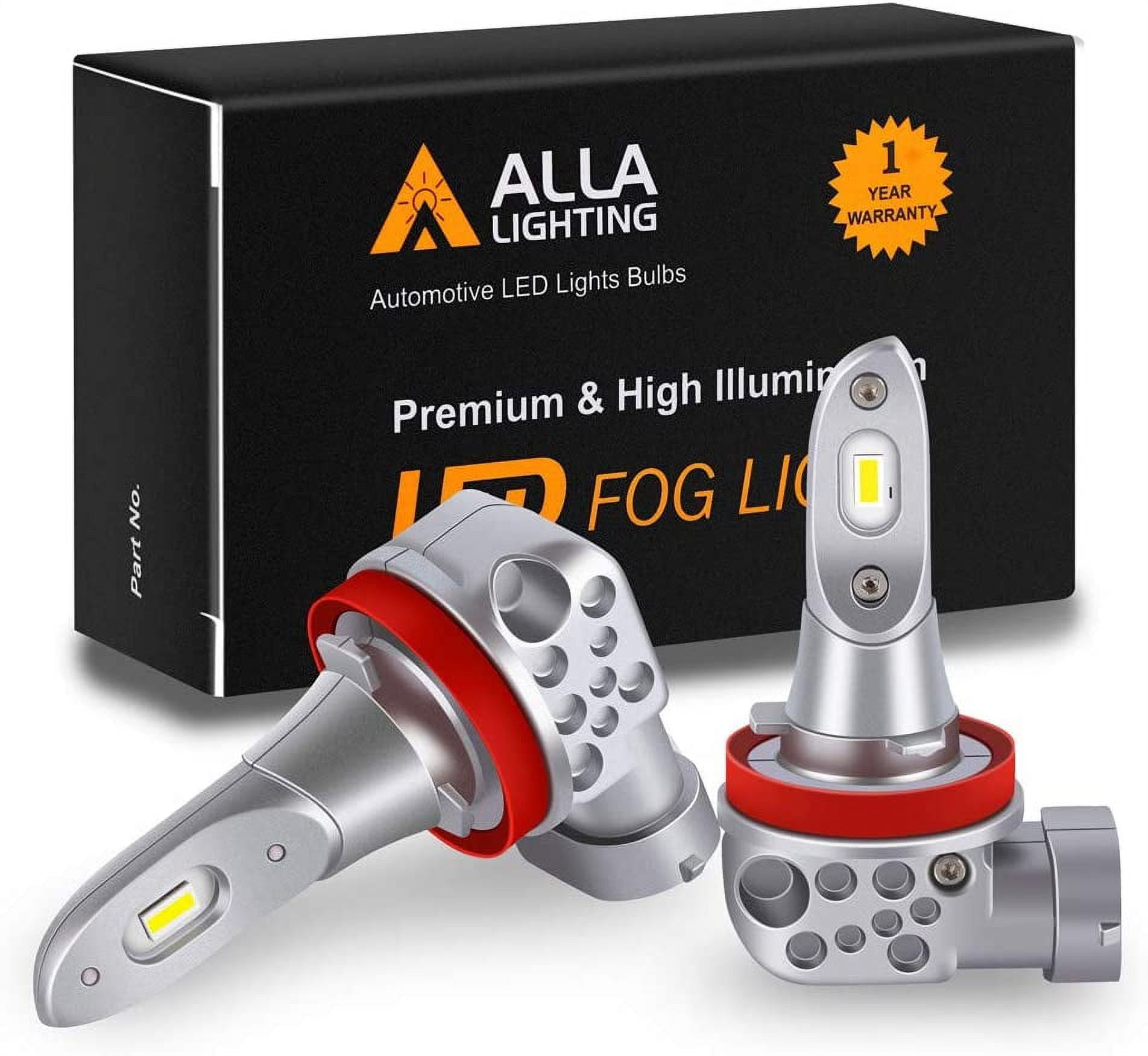 Alla Lighting Newest 5200Lms H16 H8 H11 LED Fog Lights, DRL Daytime Running Lights Bulbs 5530 ...