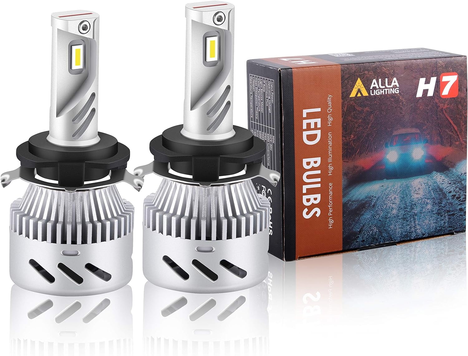 Alla Lighting Newest Customized H7 LED Bulbs for Mercedes Benz ...