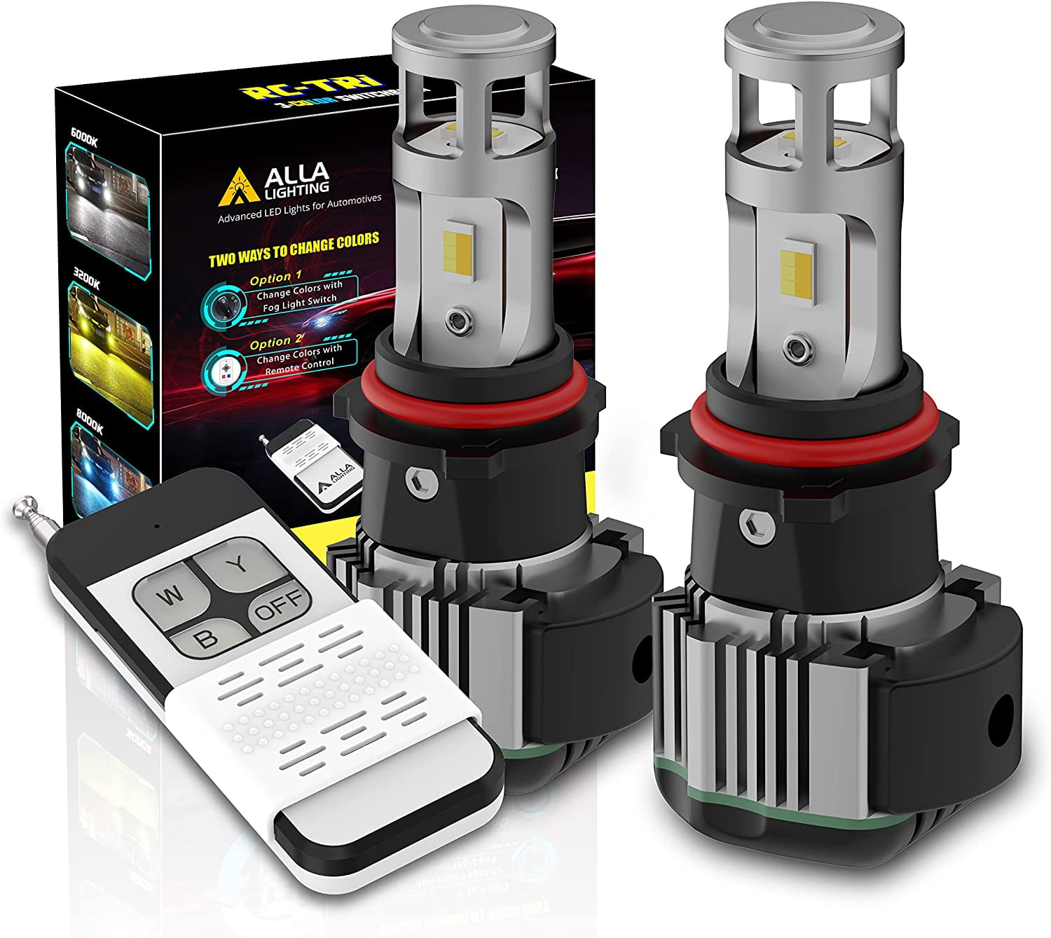 Alla Lighting Newest PSX26W 12278 LED Switchback Fog Lights, DRL Bulbs ...