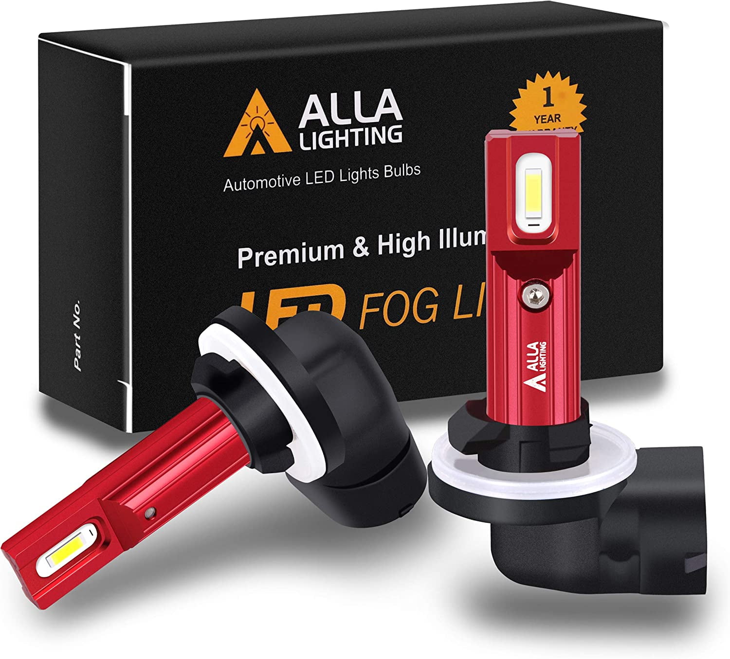 Alla Lighting PGJ13 Base H28 881 LED Bulbs Fog Lights Replacement ...