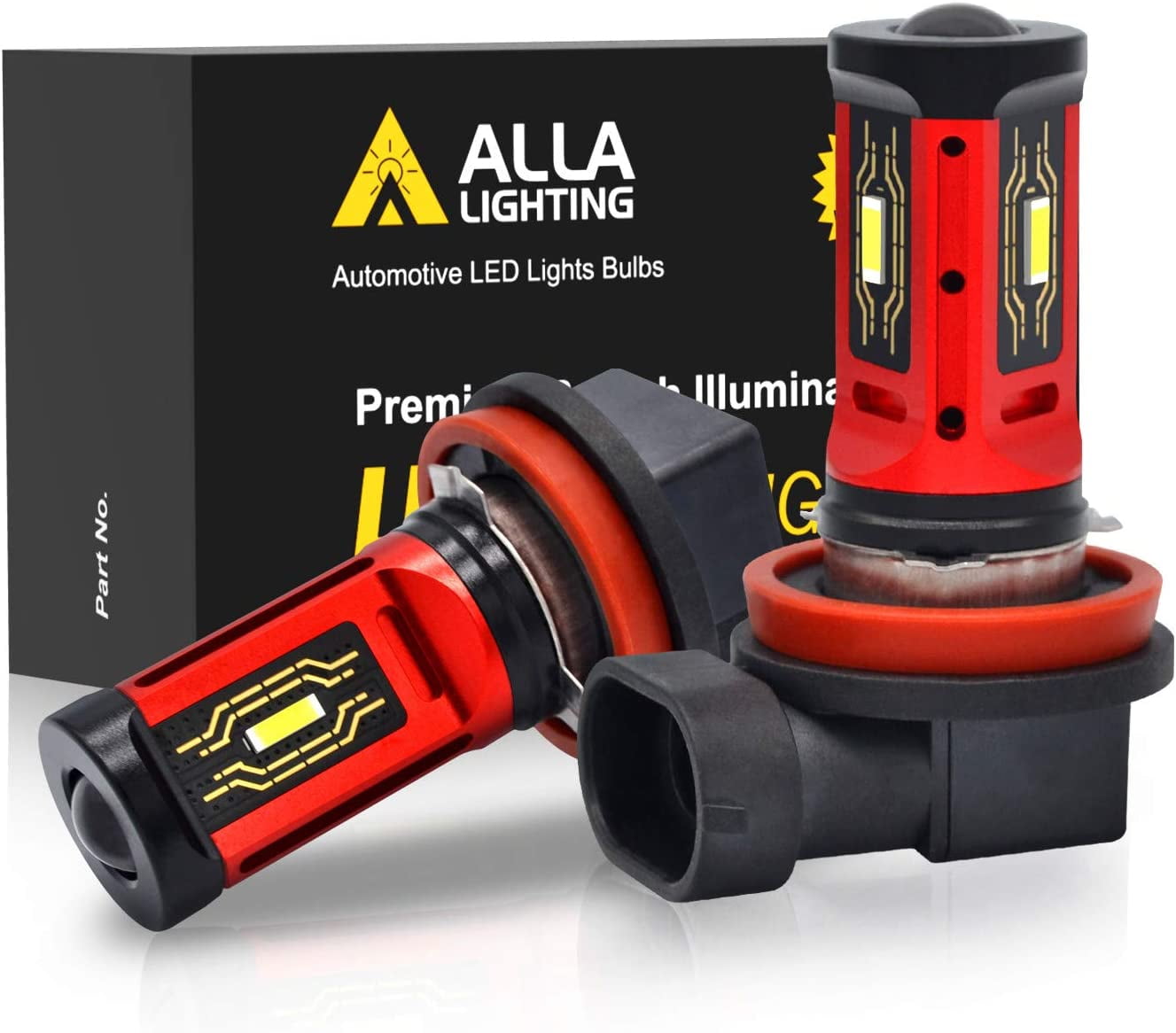 Alla Lighting PGJ19 Base H16 H8 H11 LED Bulbs, Fog Lights, DRL ...