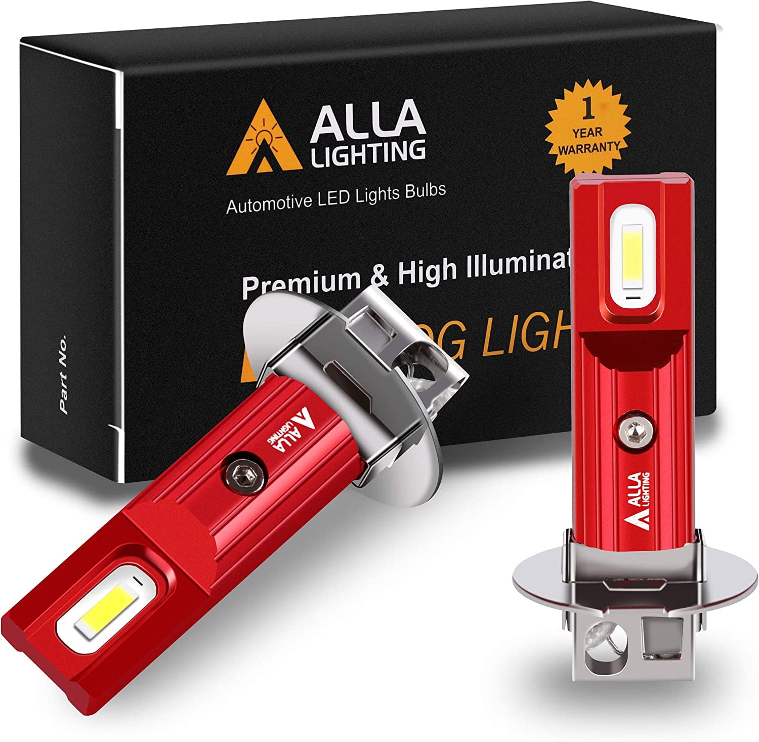 Alla Lighting PK22s Base H3 LED Bulbs Fog Lights Replacement Xtreme ...