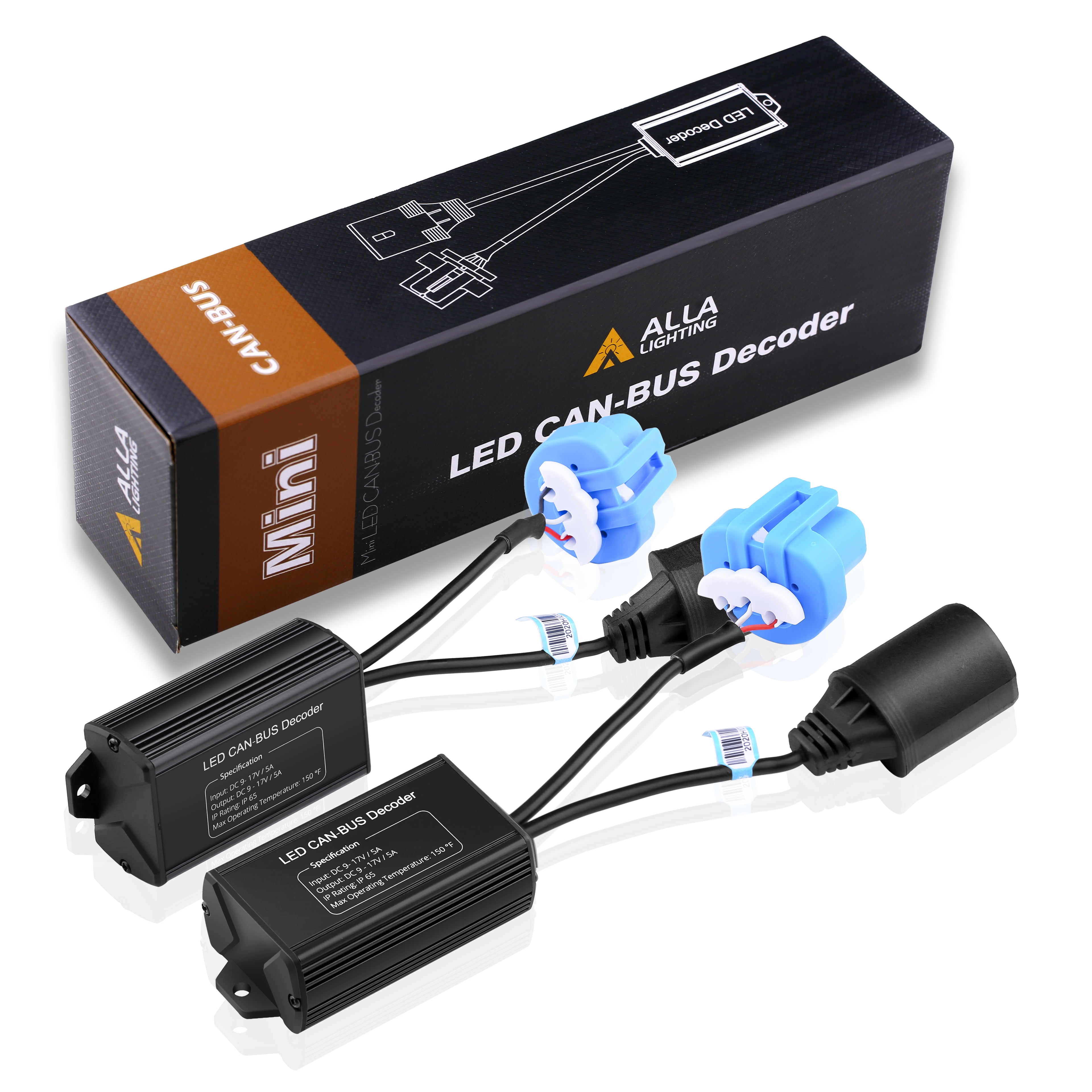 Alla Lighting PX29t Base HB5 9007 LED Decoders CAN Bus Error Free for ...