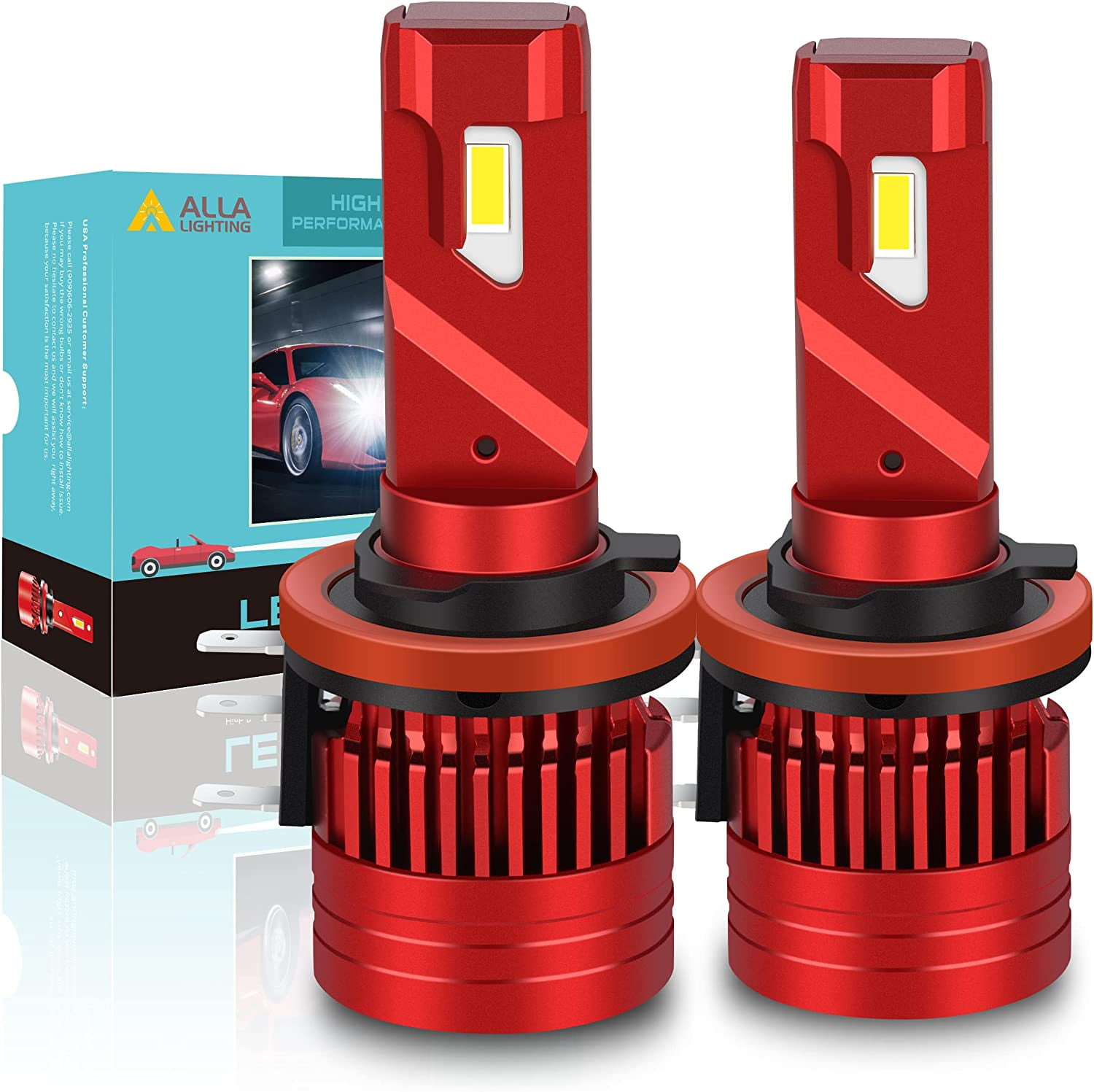 Alla Lighting Plug-n-play FL-BH H15 LED Bulbs High Beam Conversion Kits ...