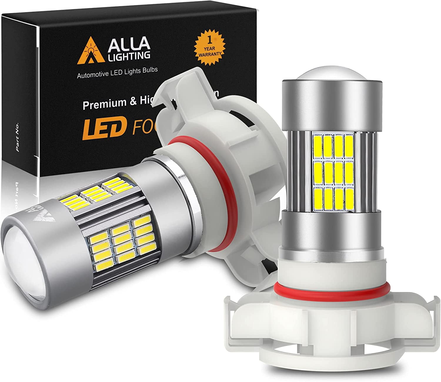 Alla Lighting Super Bright 5201 5202 LED Fog Lights Bulbs or DRL 4014 ...