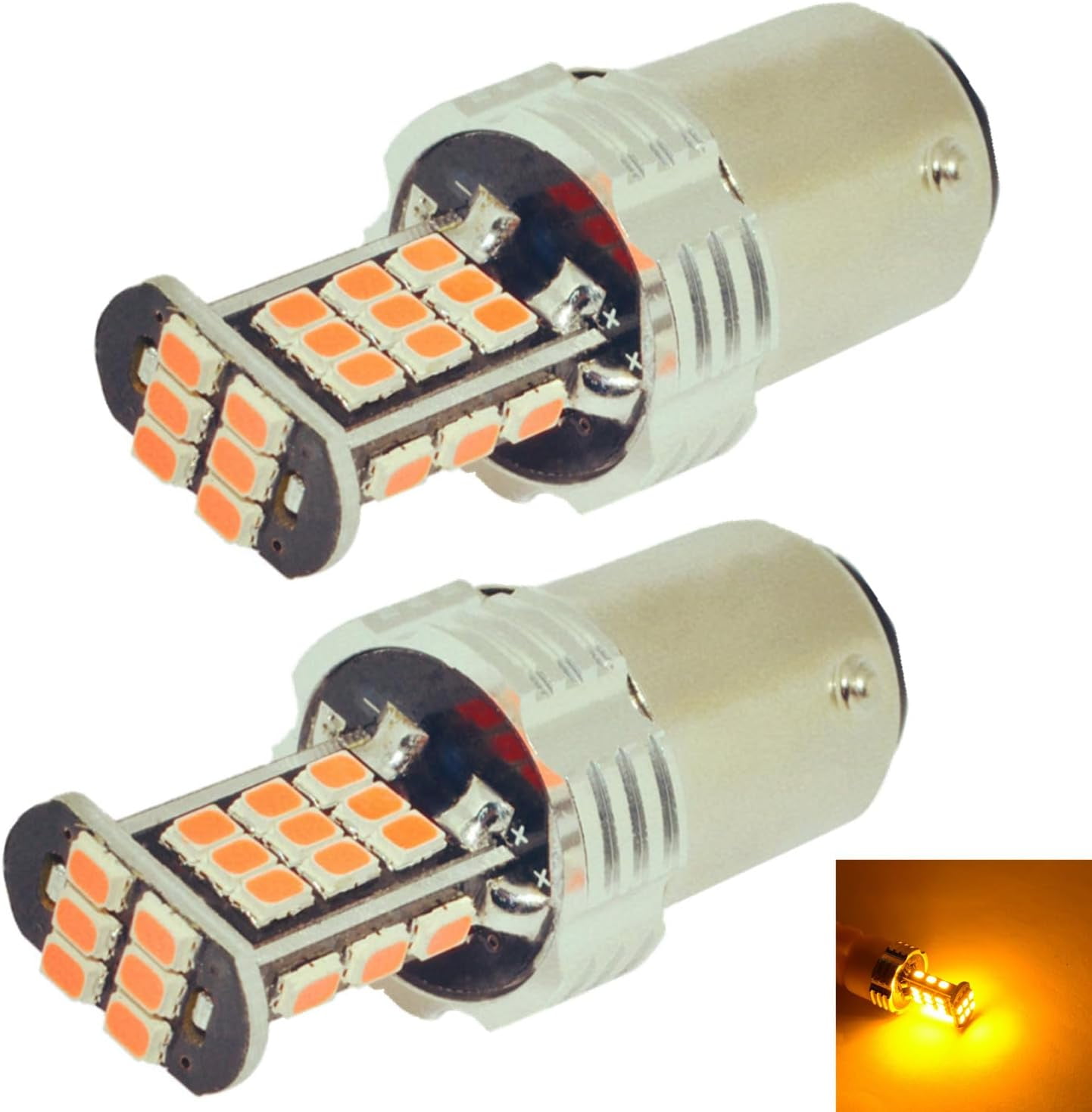 Alla Lighting Super Bright BAY15D 1157 LED Turn Signal Light Bulbs ...