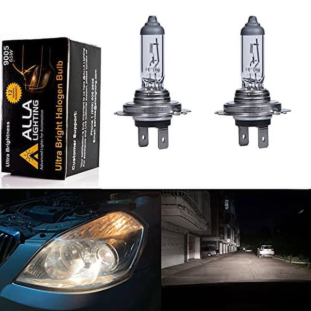 Alla Lighting Super Bright H7 Halogen Headlights Bulbs, High Beam, Low ...