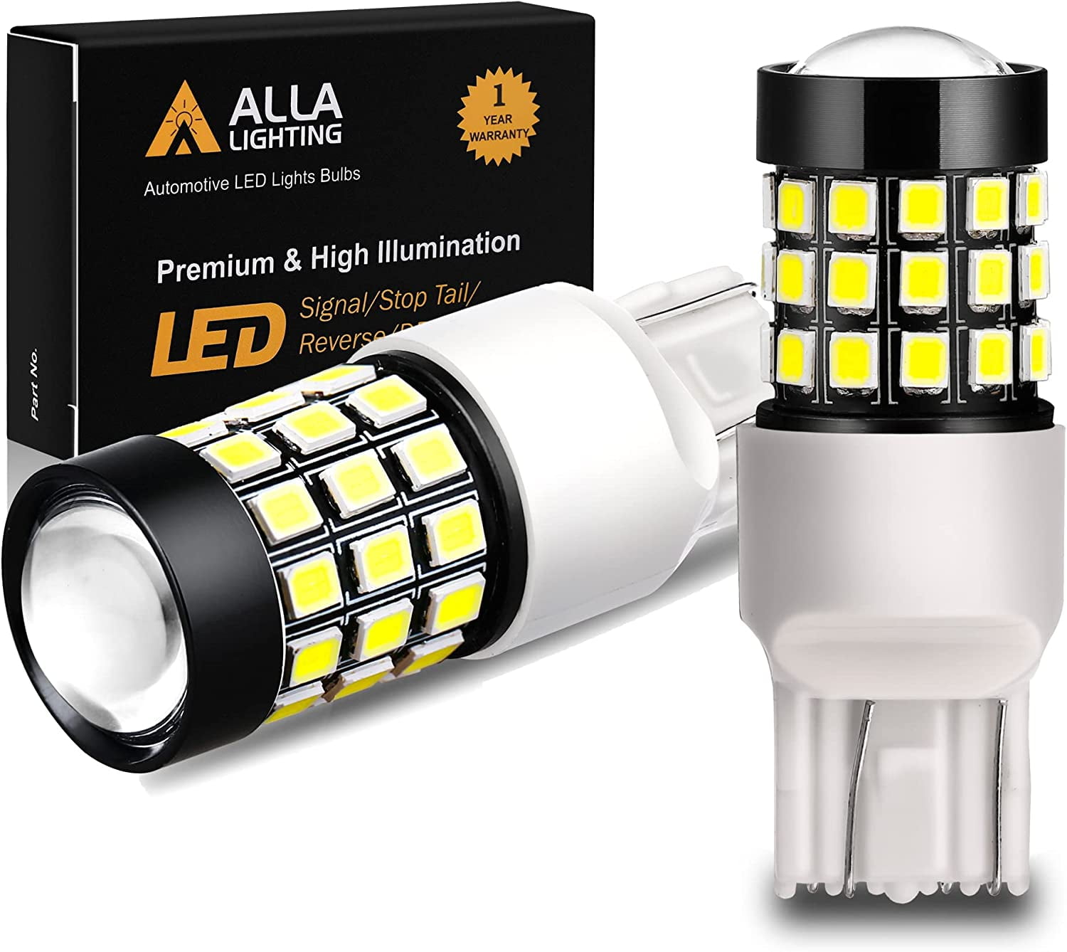 Alla Lighting High Power 2835-SMD 7440 7443 LED Bulbs for Cars Backup ...